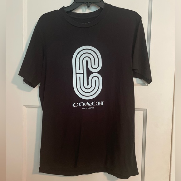 Coach | Tops | Coach Retro Reflective Black Tshirt | Poshmark
